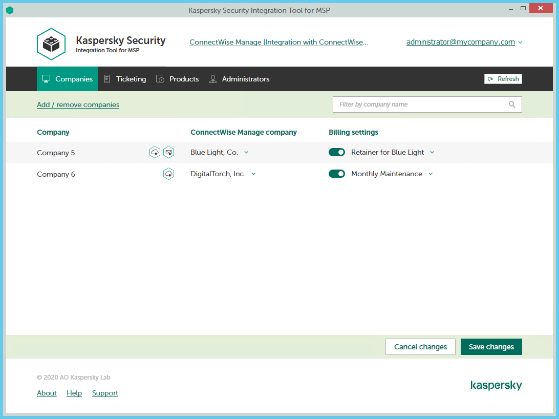 Integration scenario